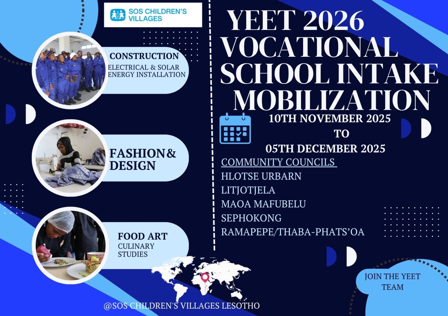 2026 YEET PROJECT MOBILIZATION – SOS Childrens' Village Lesotho